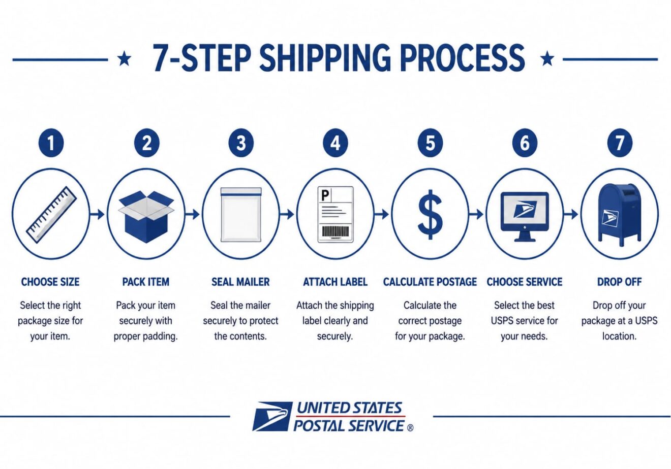 How To Ship Poly Mailers Via USPS - RHK Packaging Complete Guide